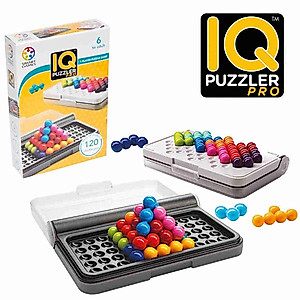 SmartGames IQ Puzzler Pro, a Travel Game for Kids and Adults, a Cognitive Skill-Building Brain Game - Brain Teaser for Ages 6 & Up, 120 Challenges in Travel-Friendly Case.