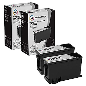 LD Products Compatible Ink Cartridge Replacement for Lexmark 100XL 14N1068 High Yield (Black, 2-Pack)