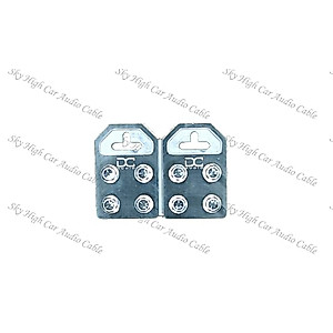 DC Audio - Flat 4 Spot Battery Terminals - Aluminum (Pair)
