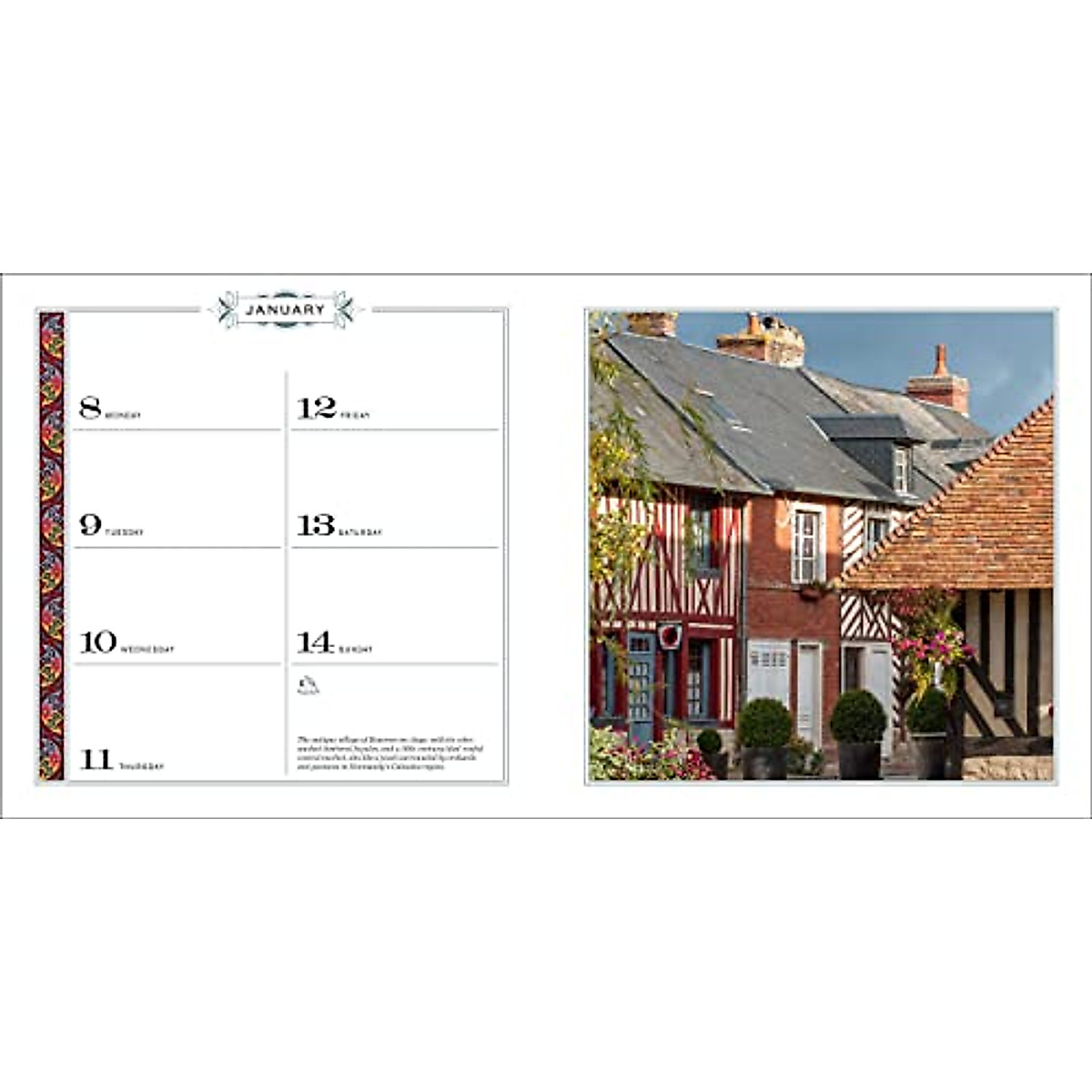 French Country Diary 12-Month 2024 Engagement Calendar