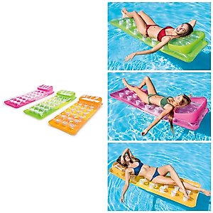 18-Pocket Fashion Pool Lounge - Inflatable Pool Float - Colors May Vary