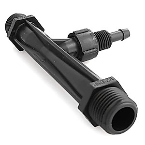 YXQ 1/2Inch Irrigation Venturi,Fertilizer Mixer Injectors Tube Agriculture Tool Plastic Black for Outdoor Garden Farm Lawn 2Pcs