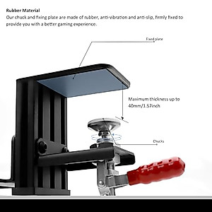 HUYE Steel Clamp-on Flight Stick Desk Mount Bracket Designed for Turtle Beach VelocityOne Flightstick & Logitech G Extreme 3D Pro Joystick, Adjustable Desk Mount Holder (Flight Stick Not Included)