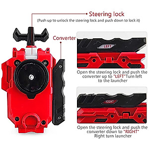mlywd Bey Battling Tops Burst SuperKing, Bey Blade Launcher and Grip Battle Game Set Right Spin DB Layer System Gyro Toys Set Gifts for Kids Children Boys, B-170-01
