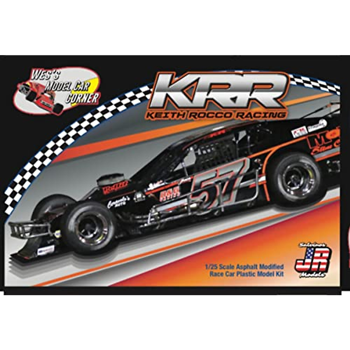 Wes's Model Car Corner by JR Salvinos Models WMCC10057 1/25 Scale KRR Asphalt Modified Race Car Plastic Model Kit - Assembly Required