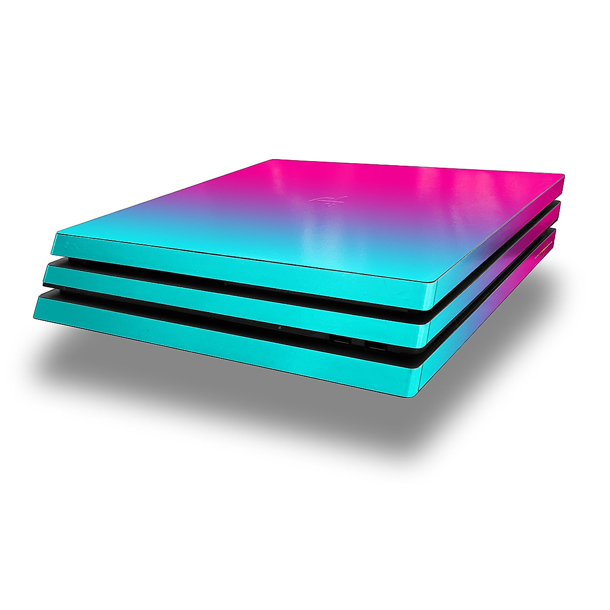 WraptorSkinz PS4 Pro Skin Smooth Fades Neon Teal Hot Pink - Decal Style Skin Wrap fits Sony PlayStation 4 Pro Console