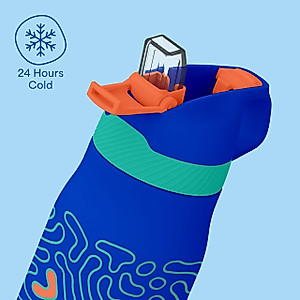 Ottle Cove Cruiser Stainless Steel Water Bottle - 24 oz Insulated Flask with Leak Proof Lid BPA-Free - Reusable Gym Water Bottle for Travel, Camping & Sports - Synapse Loop