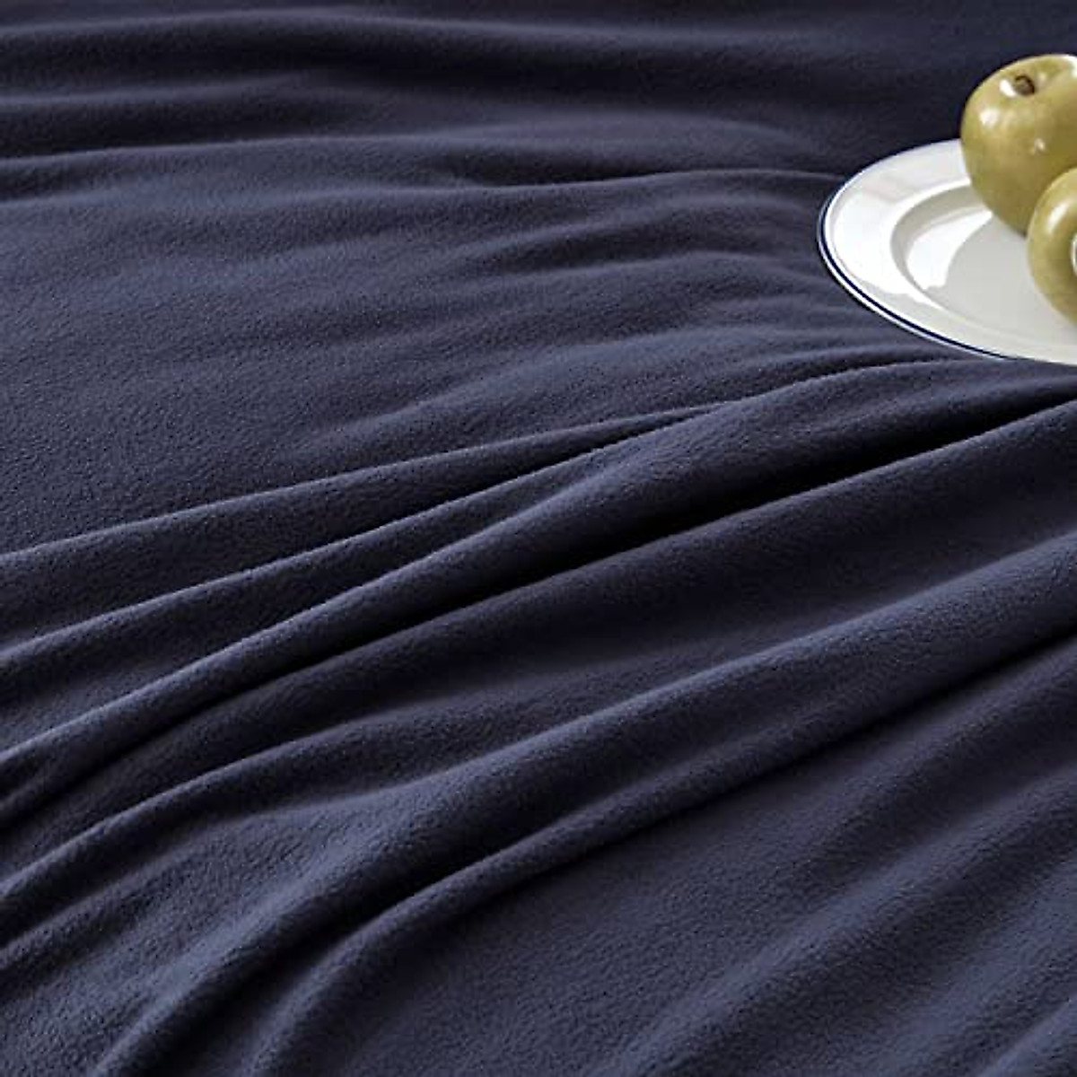 Martex Fleece Blanket King Size - Fleece Bed Blanket - All Season Warm Lightweight Super Soft Anti Static Throw Blanket - Navy Blanket - Hotel Quality- Blanket For Couch (108x90 Inches, Navy)