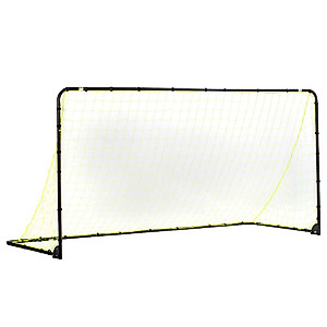 Franklin Sports Premier Steel Soccer Goal - Folding Backyard Soccer Goal with All Weather Net - Kids Backyard Soccer Net - Easy Assembly - 12'x6' - Black