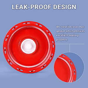 ASEVAT 2 Pack IBC Tote Lid Cover with Vent Hole 6.5" IBC Tank Water Liquid Tank Cap Plastic, Cover Lid Cap Adaptor with Gasket for Chemical, Food, Industries Storage 275-330 Gallon