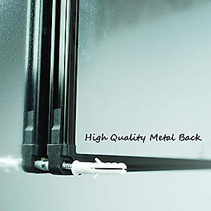 Lockways Magnetic Dry Erase White Board, 36" x 24" Whiteboard, Black Aluminium Framed Presentation Memo Board for School, Home, Office