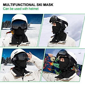 Balaclava Ski Mask 3 Pieces Full Face Cover for Men and Women Sun Protection Breathable shiesty mask for Skiing