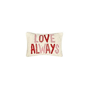 Peking Handicraft 30TG953C12OB Love Always Hook Pillow, 12-inch Length