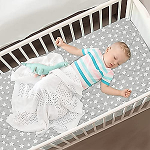 Crib Mattress Protector Waterproof 2 Pack Quilted Crib Mattress Pad Cover, Extra Soft Breathable Toddler Mattress Pad Cover - 28” x 52”