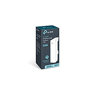 TP-Link 2.4GHz N300 Long Range Outdoor CPE for PtP and PtMP Transmission | Point to Point Wireless Bridge | 9dBi, 5km+ | Passive PoE Powered w/ Free PoE Injector | Pharos Control (CPE210)
