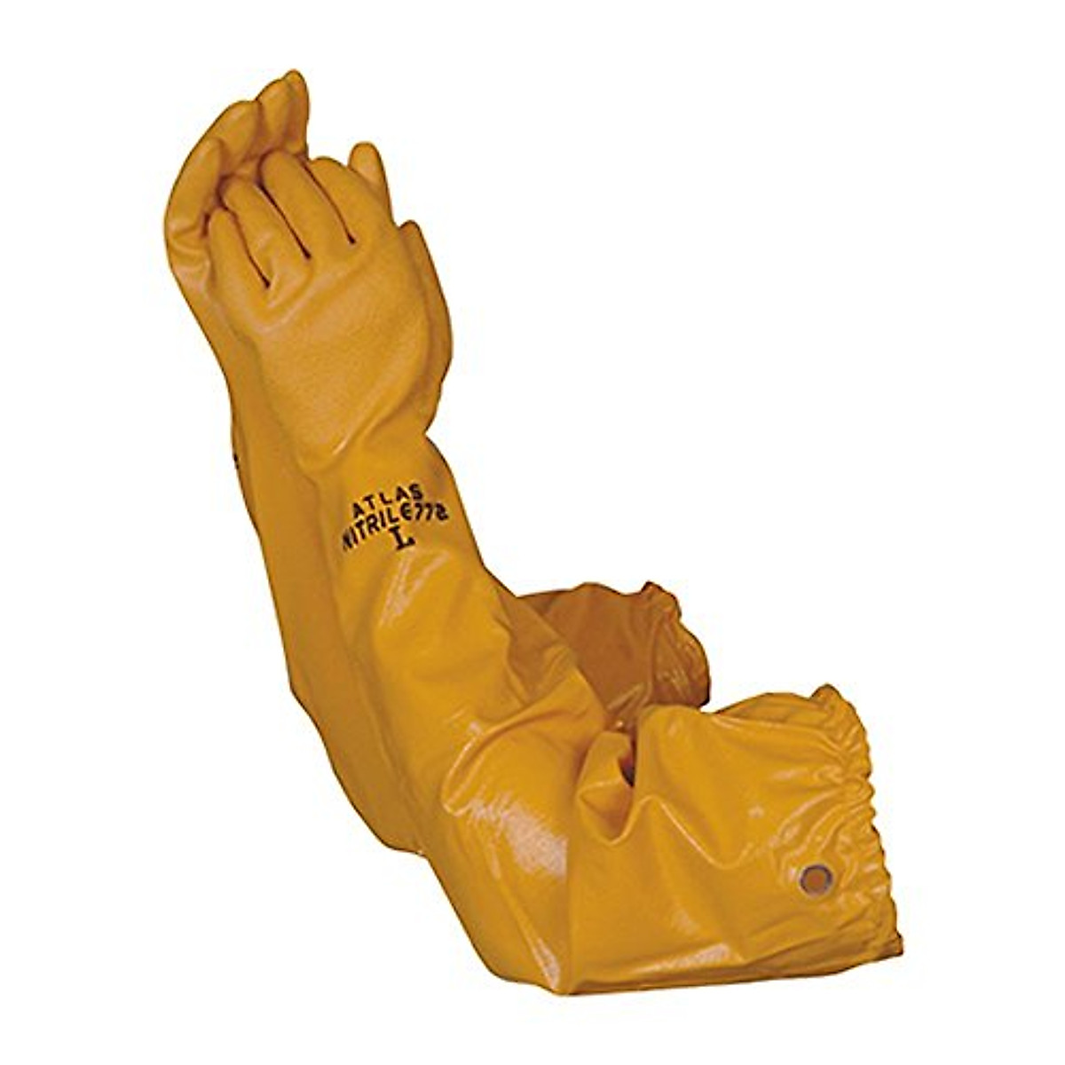 Atlas 772 26-inch Nitrile X-Large Elbow Length Chemical Resistant Yellow Gloves
