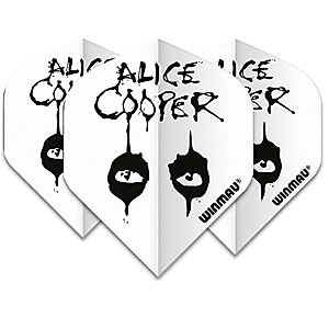 Winmau Alice Cooper Eyes Rock Legends 100 Micron Strong Standard Dart Flights (3 Sets - 9 Flights)