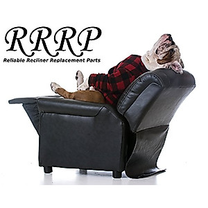 Reliable Recliner Replacement Parts - Universal Small Oval Black Plastic Pull Recliner Handle 3" by 3.5" with Cable - Exposed Cable Length (4.75") Length 36" Couch Style Pull Chair Release Handle Sofa