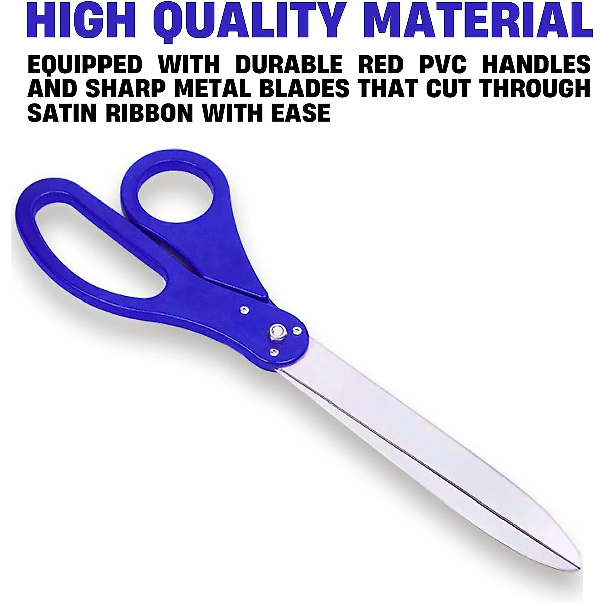 25" Blue Grand Opening Scissors – Blue Giant Scissors for Ribbon Cutting Ceremony Heavy Duty Scissors Giants Ribbon Cutting Scissors for Special Events Inaugurations and Ceremonies