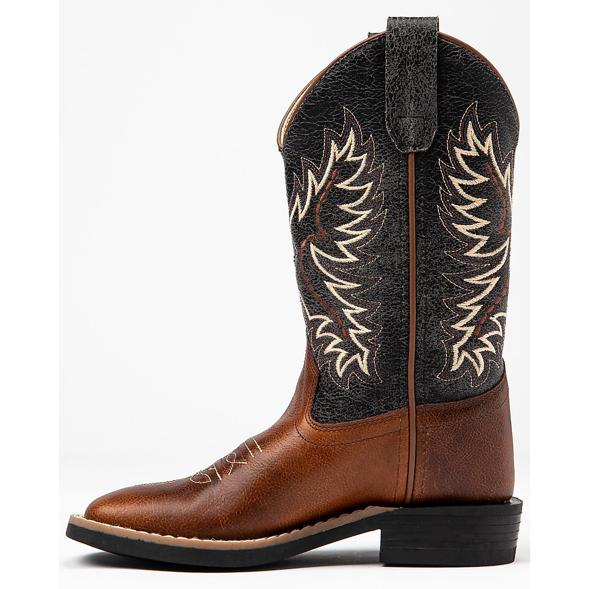 Cody James Boys' Ryder Western Boot Square Toe Brown/Blue 12 D
