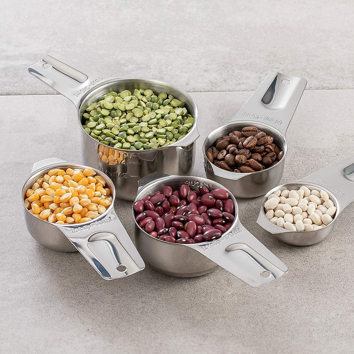 Airtight Canisters Sets for the Kitchen Counter - Stainless Steel Food Storage Containers with Glass Lids for Tea Coffee Sugar Flour Baking Dry Storage, Metal Pantry Canister - Extra Large 10PCS