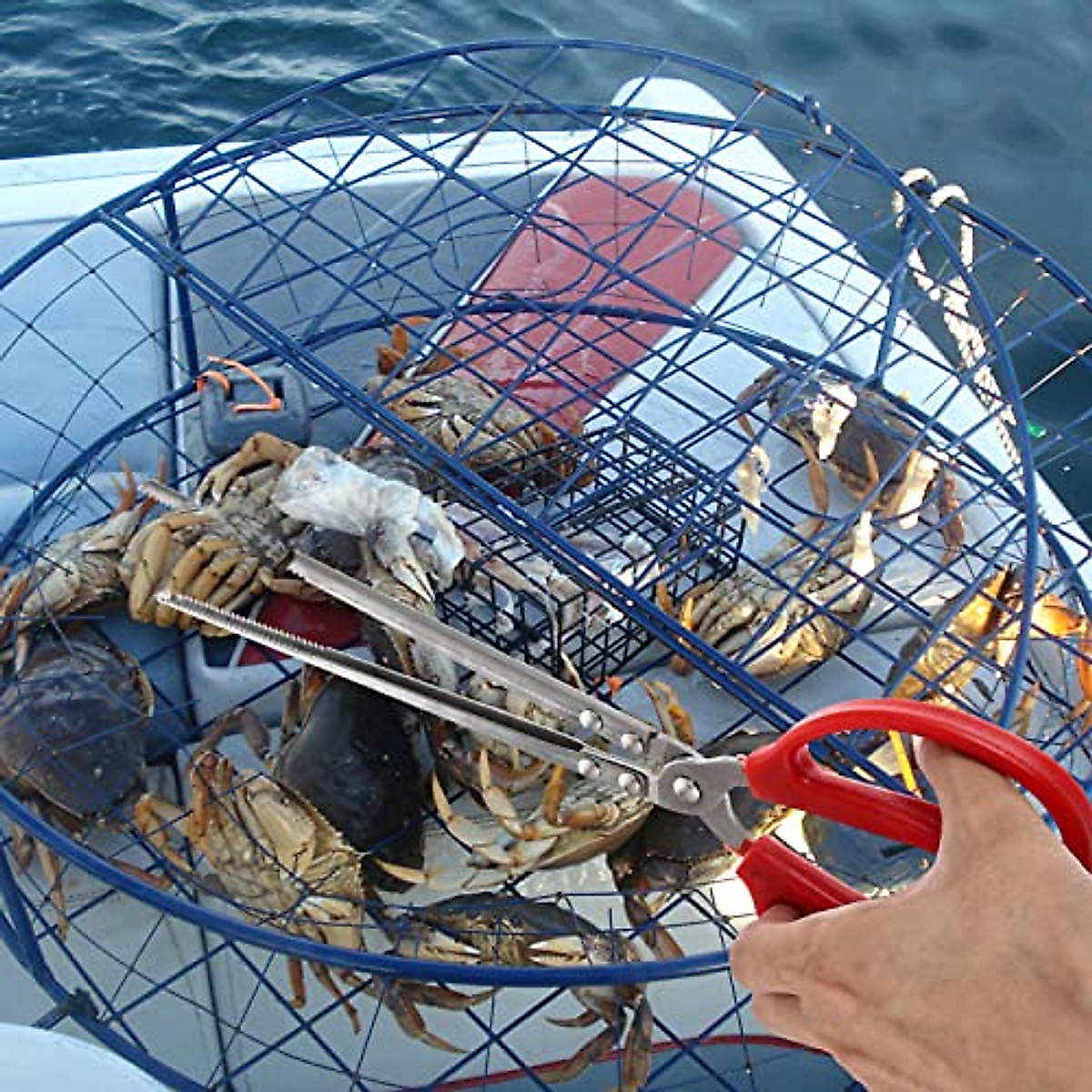 BESTonZON Grilling Tong Nabber Litter Trash Clamp Multi-Function Tool Mud Picker Live Household Steel Slip EEL Cooking Anti- Garden Grabber Long Home BBQ Multi- Reacher Portable Style Up