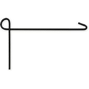 Evergreen Flag Classic Black Iron Garden Flag Stand with Rubber Stopper - 17.5" x 44"H