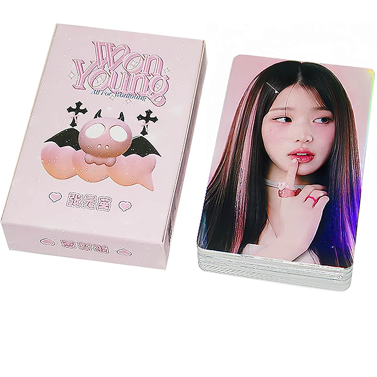 PYAJUU JangWonyoung Laser Photo Cards 50pcs IVE Jang Wonyoung Laser Photocard KPOP IVE Wonyoung LOMO Cards WONYOUNG post cards Gift for Fans