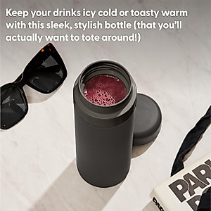 W&P Porter Insulated Bottle 20 oz | Clean Taste Ceramic Coating for Water, Coffee, & Tea | Wide Mouth Vacuum Insulated | Dishwasher Safe, Blush