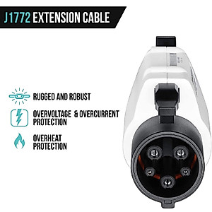 Lectron 40ft/12m J1772 Extension Cable Compatible with All J1772 EV Chargers - Flexible Charging for Your Electric Vehicle