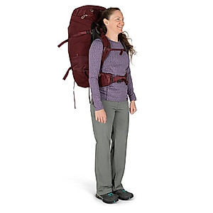 Osprey Fairview Trek 70L Women's Travel Backpack, Zircon Red