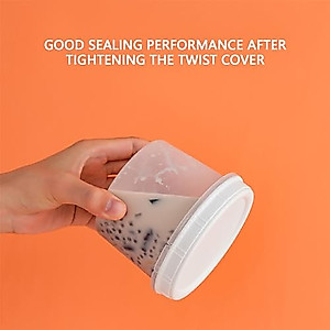 8Pack 13.6oz/400ml Plastic Containers with Twist Top Lids, Airtight Reusable Containers for Leftover Food and Soup, Frozen and Microwave Safe (Mixed Color)