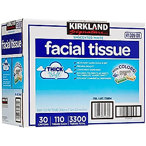 Kirkland Signature Facial Tissue, Lodge Pack - 110 ct - 30 pk
