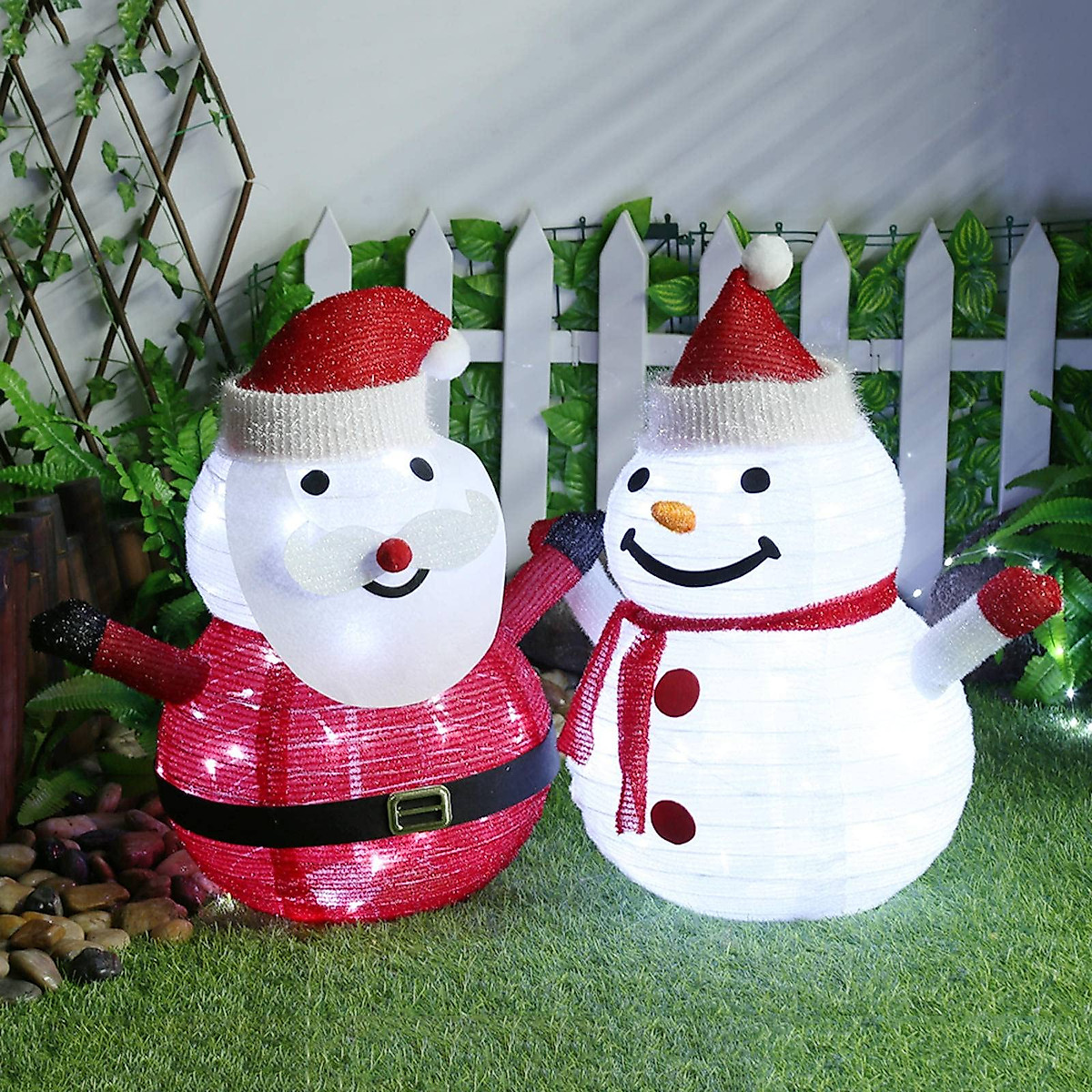 NC Outdoor Garden Decoration Christmas Snowman LED Lights Home Christmas Decorations Garden Landscape Lawn Lights
