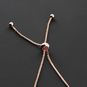 ENSIANTH Rose Gold Zodiac Sign Adjustable Bracelet Birthday Gift for Women (BR-Pisces)