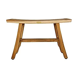EcoDecors Satori Shower Bench, Natural, 28Lx12Wx18.5T