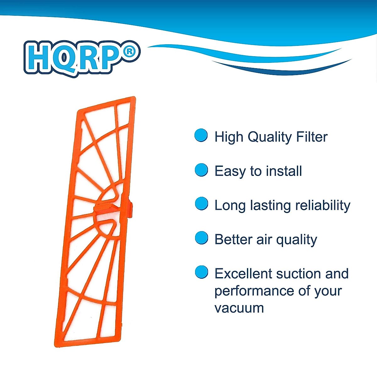 HQRP Filter (10 pack) compatible with Neato BotVac D Series D3 D5 Connected Robot Vacuums, Standart Filter Replacement