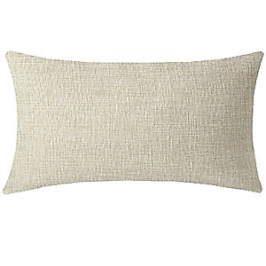 ITFRO Hand-Painted Oil Painting Rustic Forest Wildlife Deer Pine Tree Waist Lumbar Cotton Linen Throw Pillow Case Cushion Cover Long Oblong 12x20 inches (Brown)