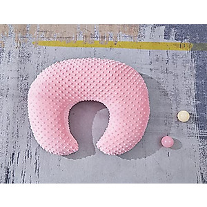 Blackleaf baby Minky Nursing Pillow Cover, Nursing Pillow Slipcovers for Breastfeeding Moms, Ultra-Soft Fit Standard Infant Nursing Pillows for Infant Newborn Baby Boy Girl (Candy Pink)