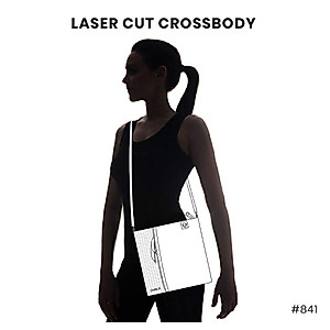 CHALA Laser Cut Crossbody Faux Leather - Metal Spider - Plum