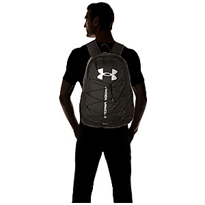 Under Armour Adult Hustle Sport Backpack , Black (001)/Silver , One Size Fits All
