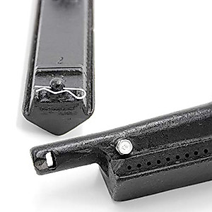 Hongso 13 3/4 Inch Gas Grill Cast Iron Burner Replacement Parts for Charbroil 463240804, 463247004, 463261406, Centro, Kirkland, Thermos Models, 3-Pack, (CBD901)