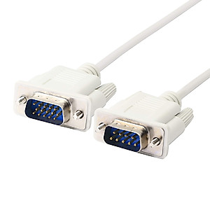4.5 Feet DB 9 Pin Male to VGA 15 Pin Male Adapter Cable, RS232 to VGA Conversion Cable, YOUCHENG， for Computer,Printers, Scanners