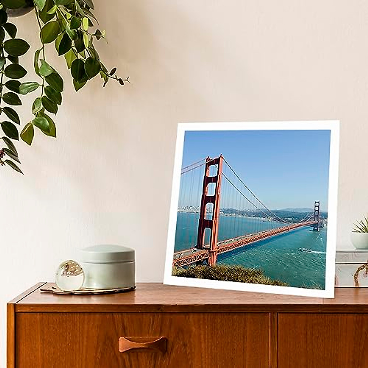 HEYTUYA 9x9 Picture Frame White for Tabletop or Wall Hanging, 9 x 9 Frame, Wall Gallery Photo Frame with Shatter Resistant Plexiglas, White