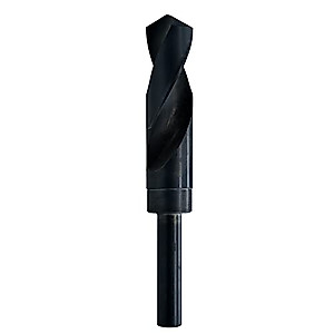 MAXTOOL 1-3/8" Silver and Deming Drill Bits HSS M2 S & D Drill Bits Prentice Twist Drills Black Oxide 1/2" Reduced Shank 6" OAL; SD02B00R124
