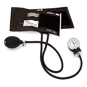 Prestige Medical Premium Adult Aneroid Sphygmomanometer (Black)