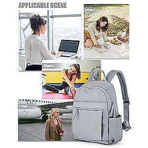 KEYEMP Mini Small Backpack Purse for Women Lightweight Waterproof Fashion Trendy Cute Work Casual Daypack Travel Bag Backpack for Ladies,Grey