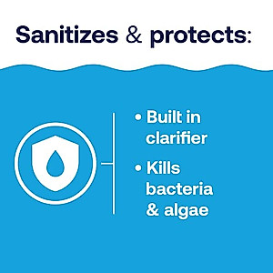 HTH Pool Care 3" Chlorine Tabs, Swimming Pool Chlorinating Sanitizer, Kills Algae and Bacteria, 25 lbs.