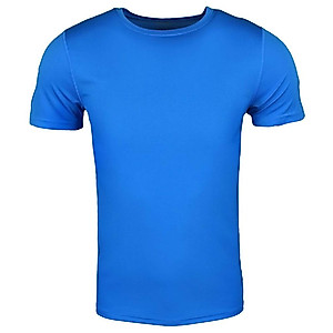 Reebok Mens Performance Base Layer Basic T-Shirt, Blue, Small