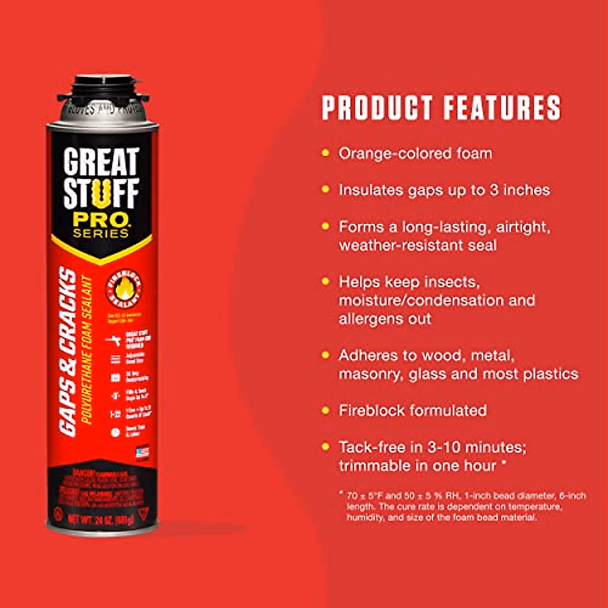 GREAT STUFF PRO Gaps & Cracks 24 oz Insulating Foam Sealant, Orange